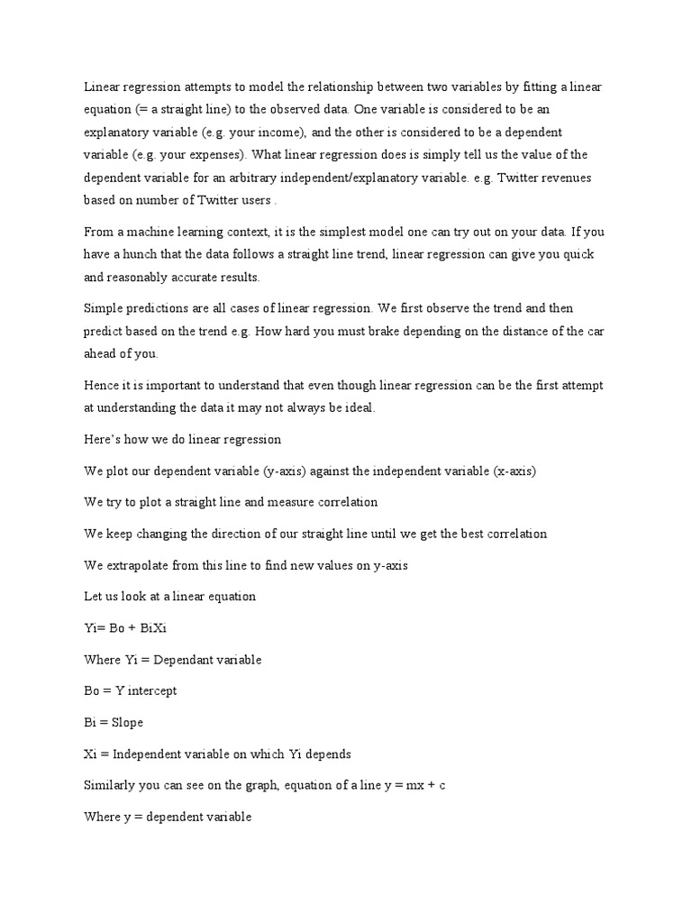 Linear Regression Write Up PDF