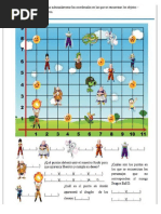 Prueba de Matemáticas 4° Plano de Coordenadas y Pares Ordenados | PDF