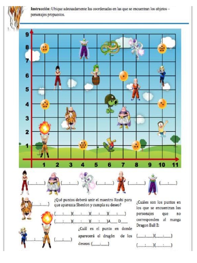 Ejercicios de Pares Ordenados | PDF | Métodos y materiales de enseñanza