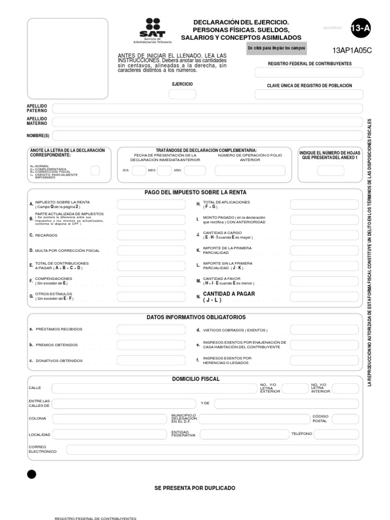 Forma 13-A - y Anexo 1 - Captura | PDF