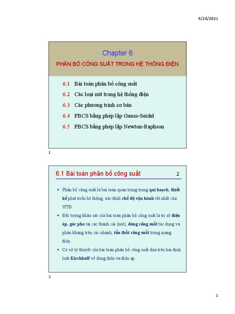 Chapter 6 - Phan Bo Cong Suat Trong HTD | PDF