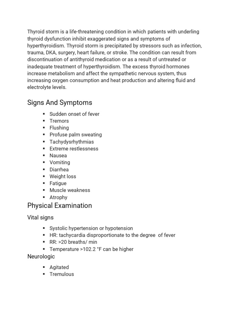 Thyroid Storm | PDF | Hyperthyroidism | Thyroid