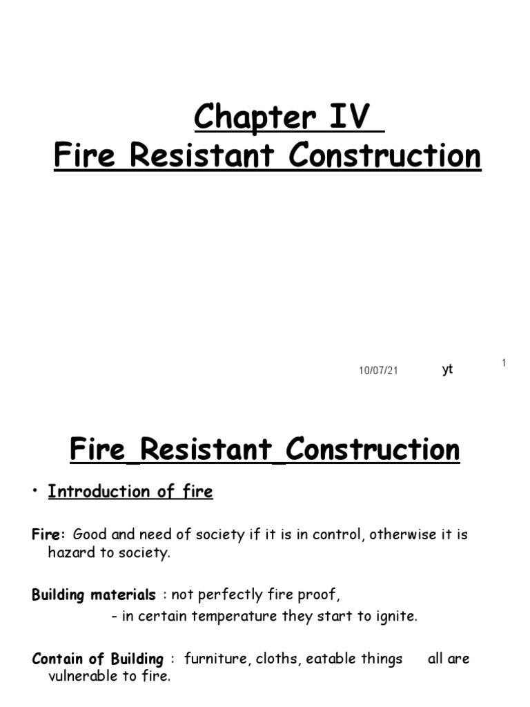 Fire Resistant Construction 21march 2021 | PDF | Combustion | Fires
