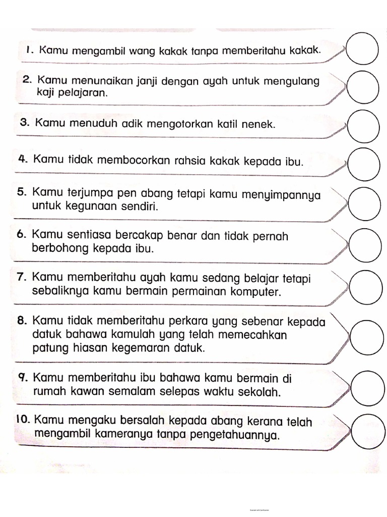 Perasaan Apabila Bersikap Jujur | PDF
