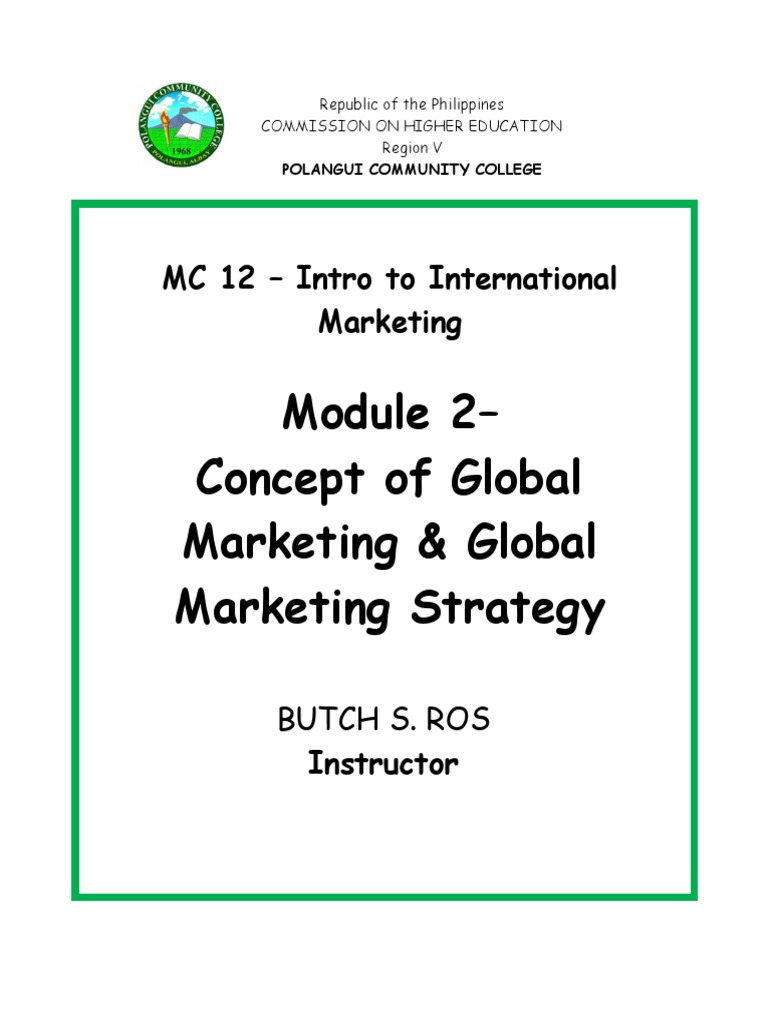 Module 2 - Concept of Global Marketing & Global Marketing Strategy ...