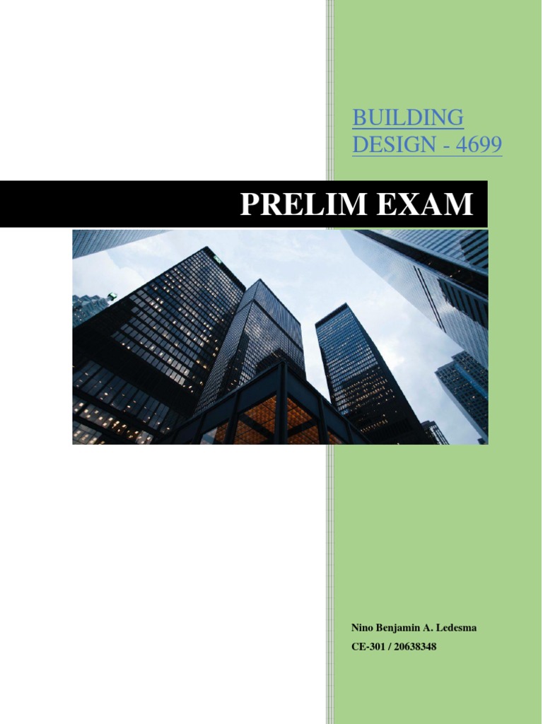 Prelim Exam: Building DESIGN - 4699 | PDF