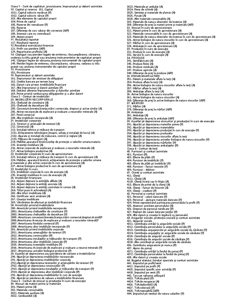 Plan de Conturi | PDF