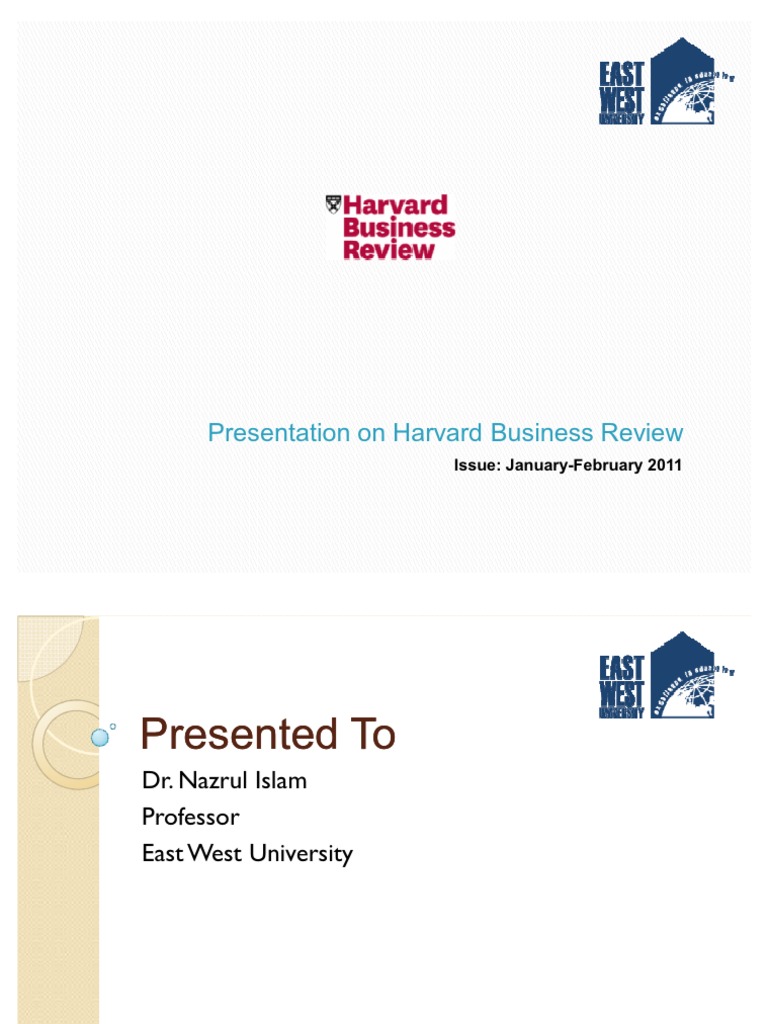 Presentation On Harvard Business Riview | PDF | Market Share ...
