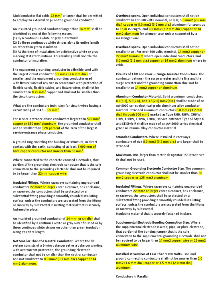 Pec Wire Sizes Compilation | PDF | Electrical Conductor | Insulator ...