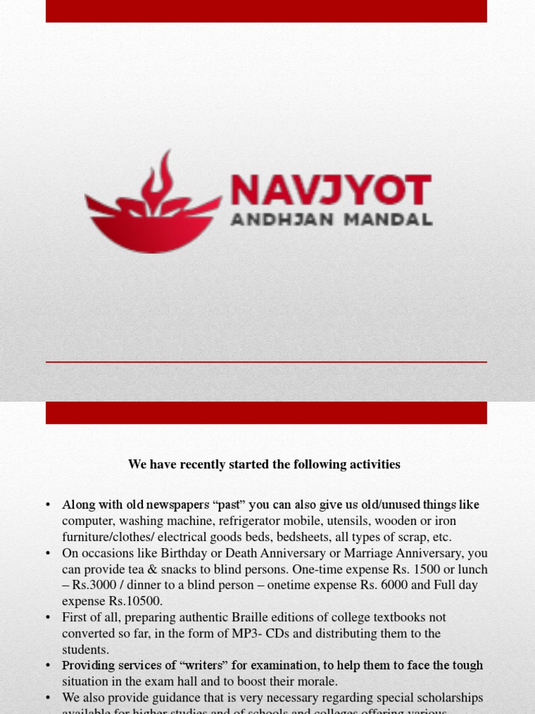 Donation For Blind Person | PDF | Tax Deduction | Charitable Organization