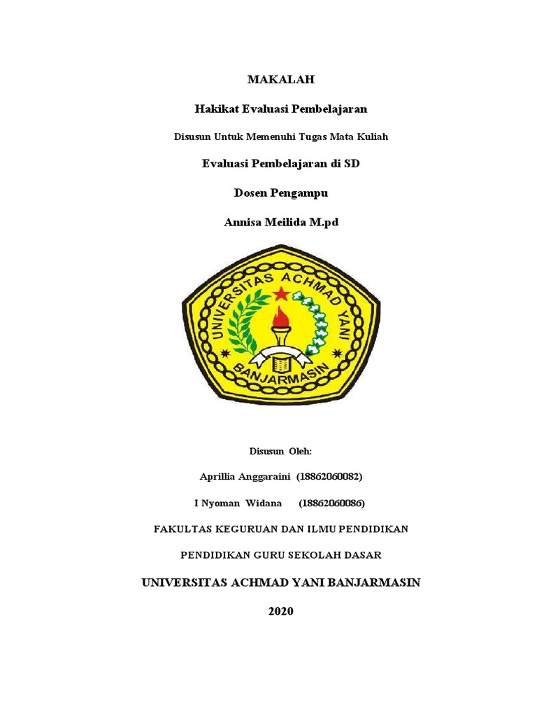 Makalah Evaluasi Pembelajaran-1 | PDF