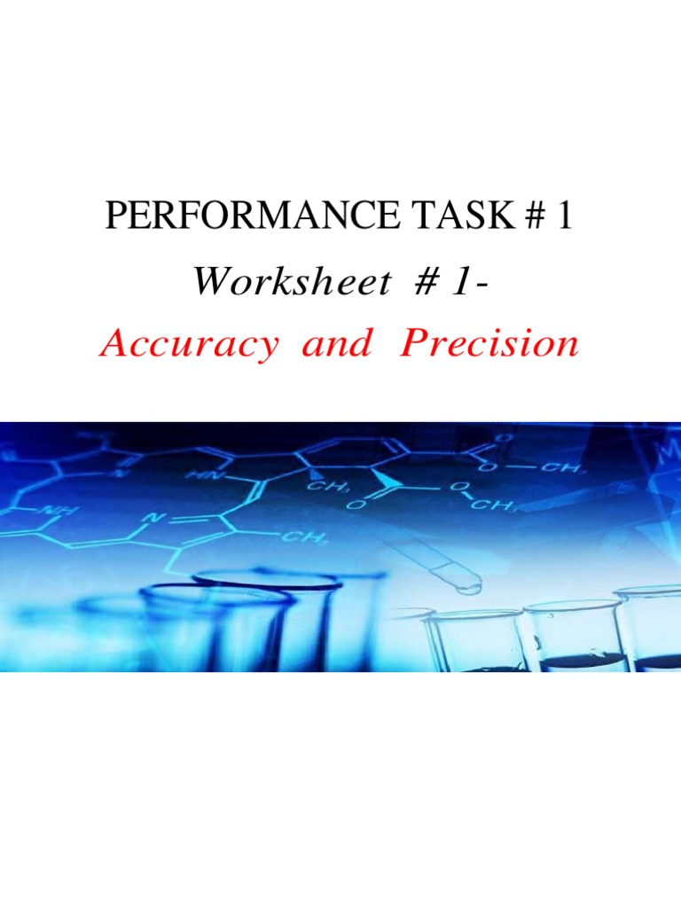 Performance Task # 1: Worksheet # 1 | PDF | Accuracy And Precision ...