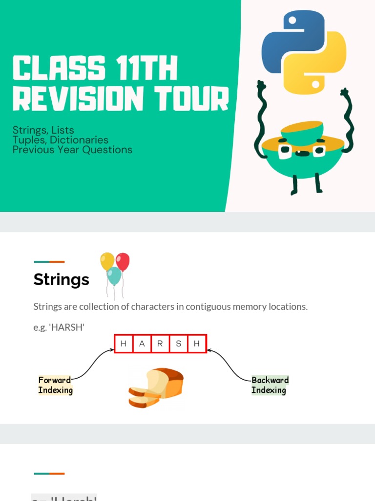 Class 12th Strings And List Pdf String Computer Science Software Engineering