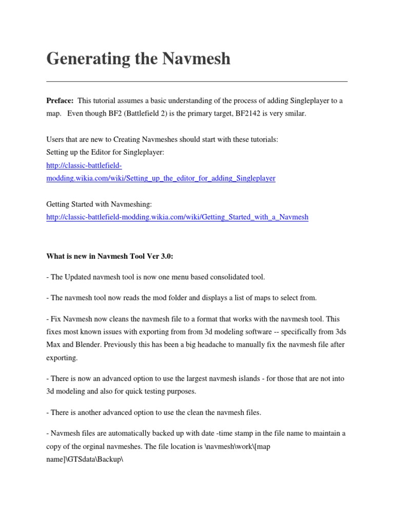 Generating The Navmesh | PDF | 3 D Computer Graphics | Computer File