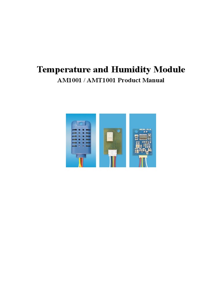 Temperature and Humidity Module: AM1001 / AMT1001 Product Manual | PDF ...