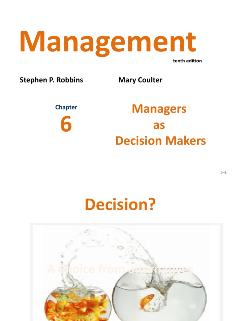 Management: Managers As Decision Makers | PDF | Decision Making | Bias
