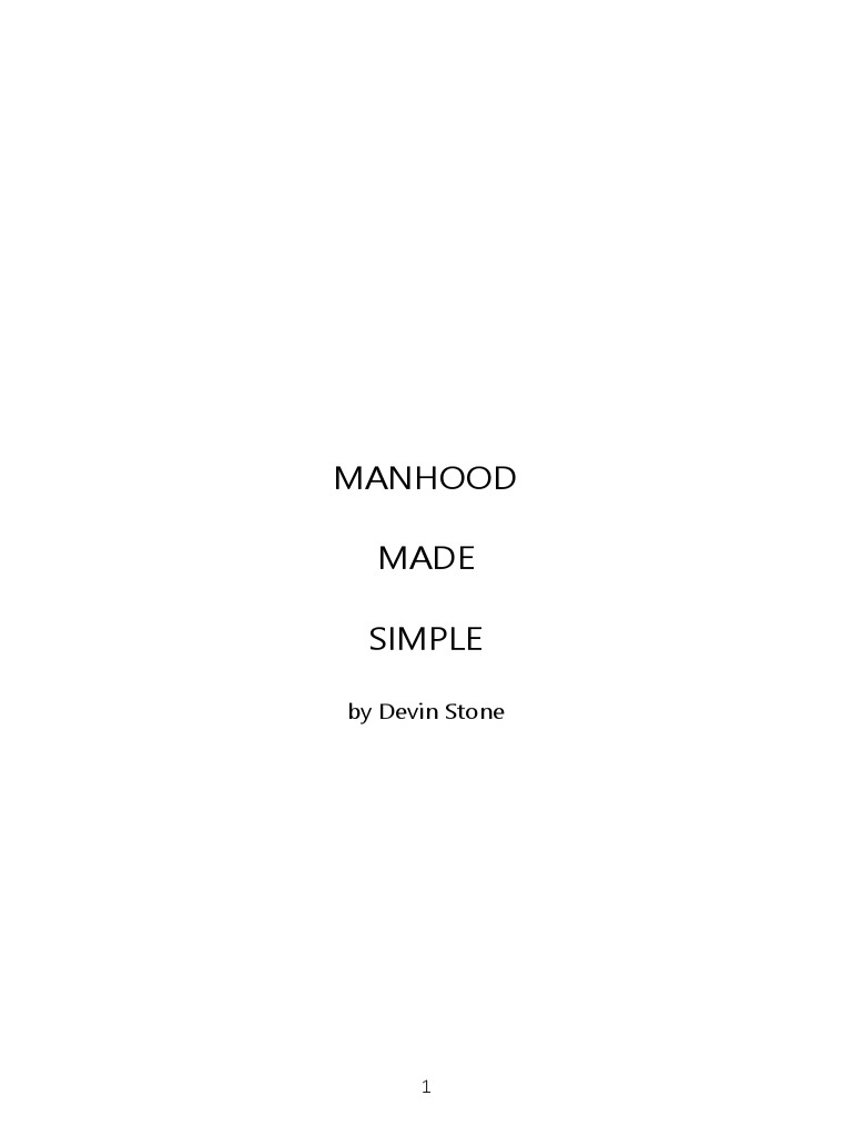 Manhood Made Simple | Download Free PDF | Oedipus Complex | Bullying