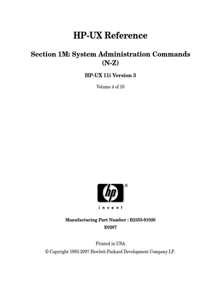 HP UX Reference | PDF | File System | Computer File