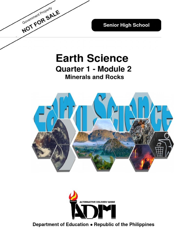 Earth Science: Quarter 1 - Module 2 | PDF | Rock (Geology) | Minerals