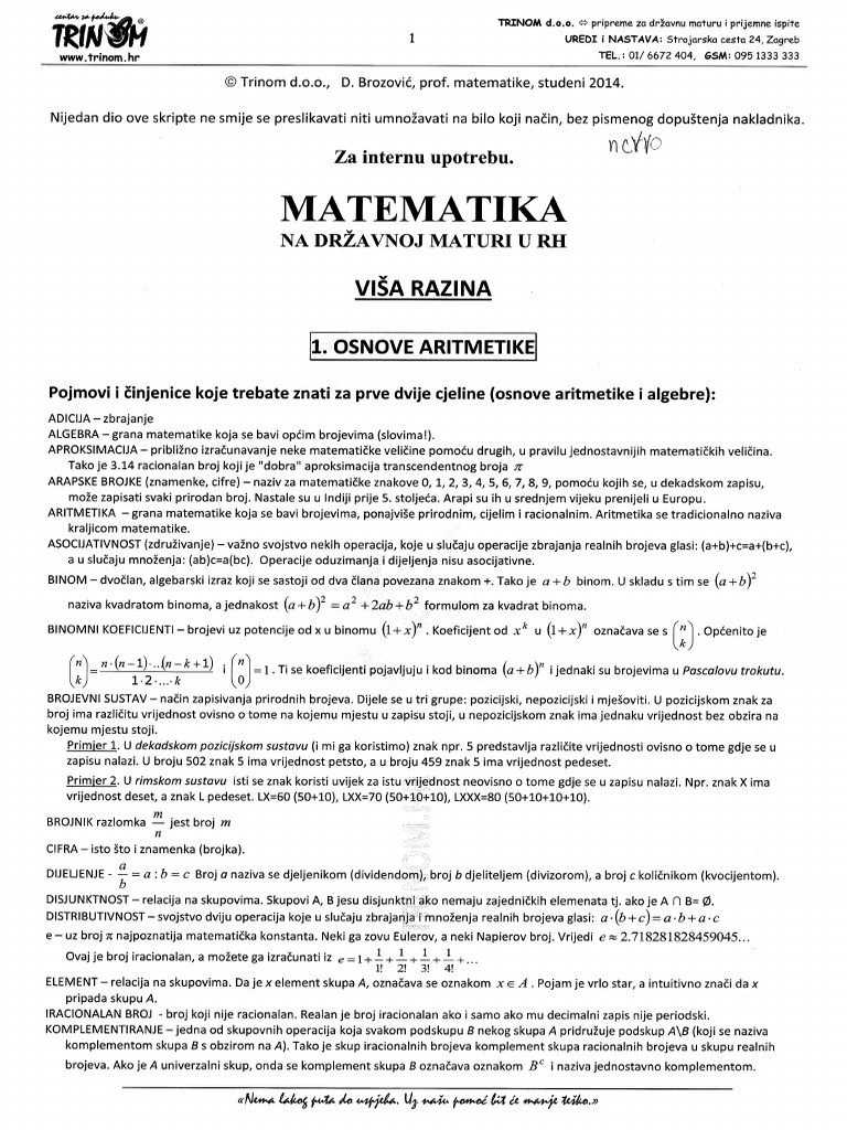 Matematika - Trinom | PDF