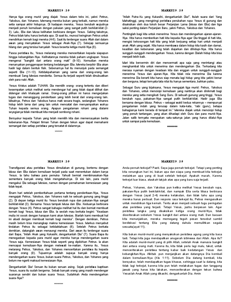 Markus 9 - 2-9 | PDF