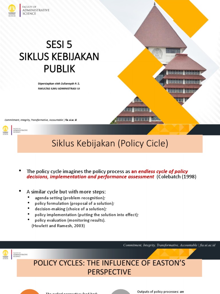 Sesi 5 Siklus Kebijakan Publik-2021 | PDF | Policy | Decision Making