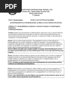 Arpan 4 1ST Quarter Curriculum Map | PDF