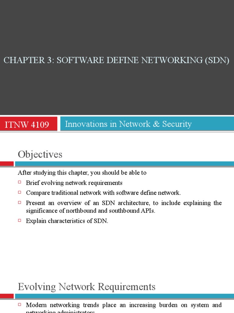 Chapter 3 Software Define Networking (SDN) | PDF | Computer Network | Routing