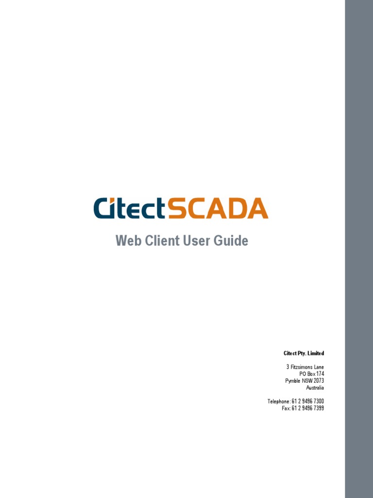 Citectscada Web Client Users Guide Pdf Directory Computing
