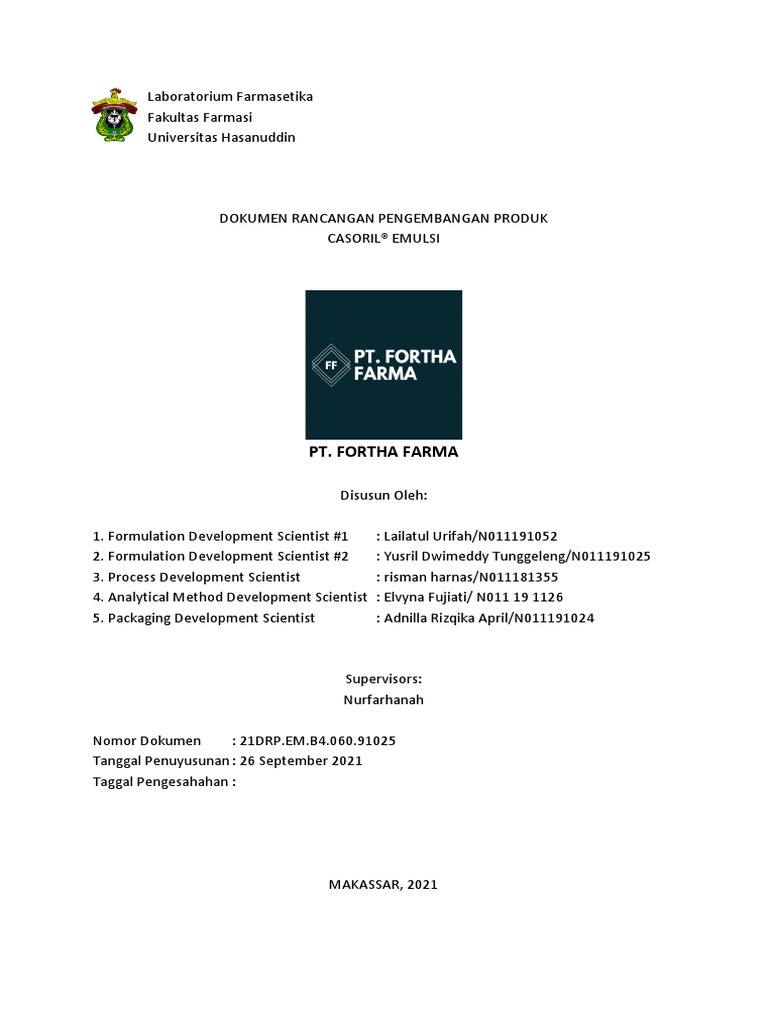 DRP Emulsi Castor Oil | PDF