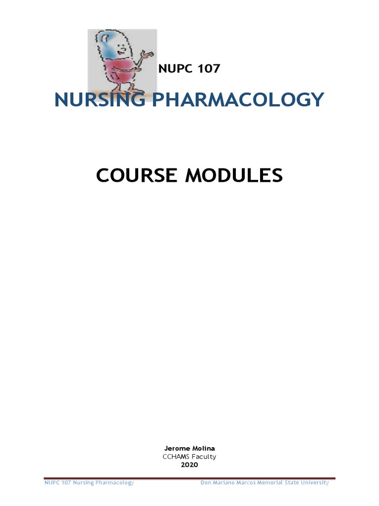 Nursing Pharmacology: Course Modules | PDF | Dose (Biochemistry ...