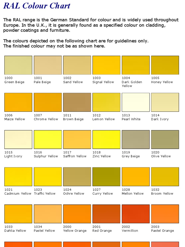 Generatorjoe RAL Paint Colors Paint Color Chart, Ral Color, 54% OFF