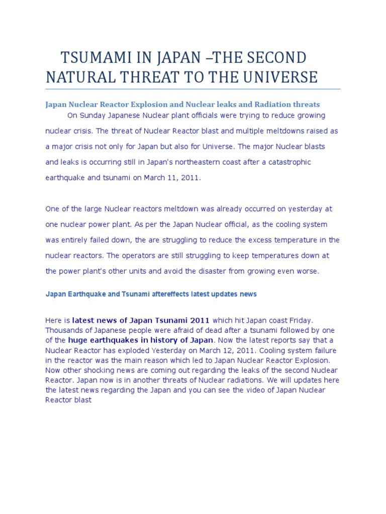 Tsumami in Japan | PDF | Tsunami | Earthquakes