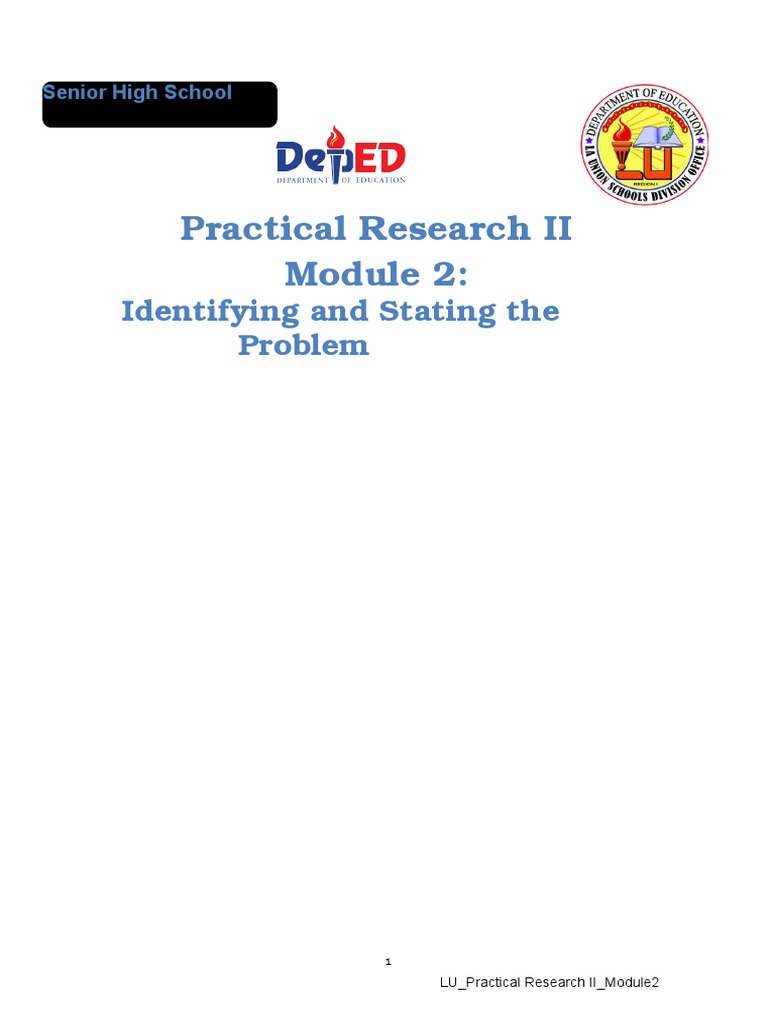 Practical Research II M2 | Download Free PDF | Rubric (Academic) | Question