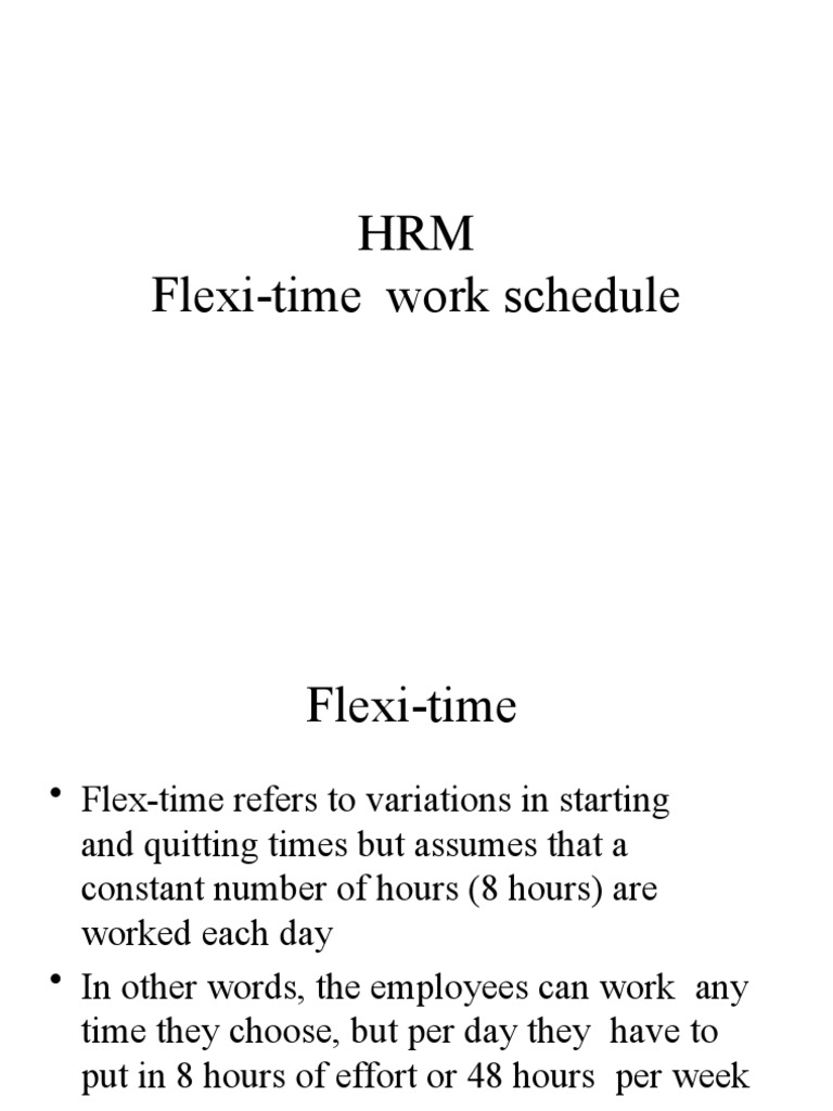 Flexi Time at Workplace | PDF | Workplace | Employee Relations