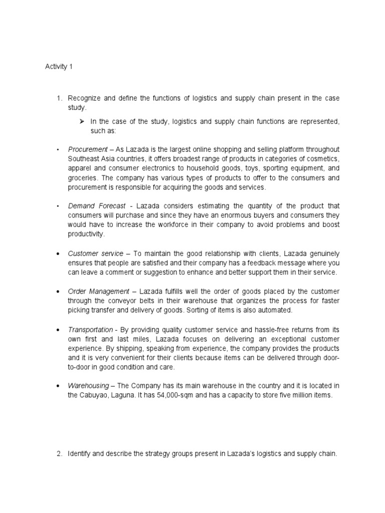 Activity LogMan | PDF | Warehouse | Logistics