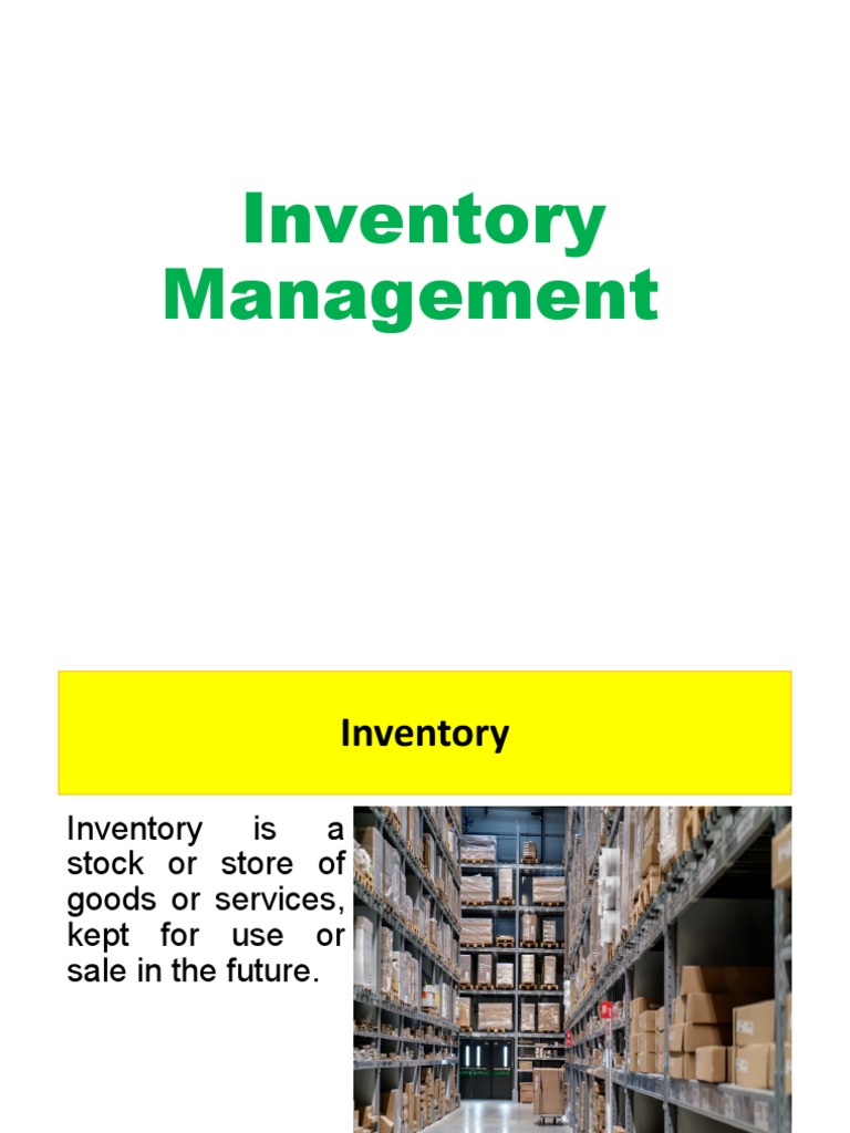Inventory Policies | PDF | Inventory | Retail