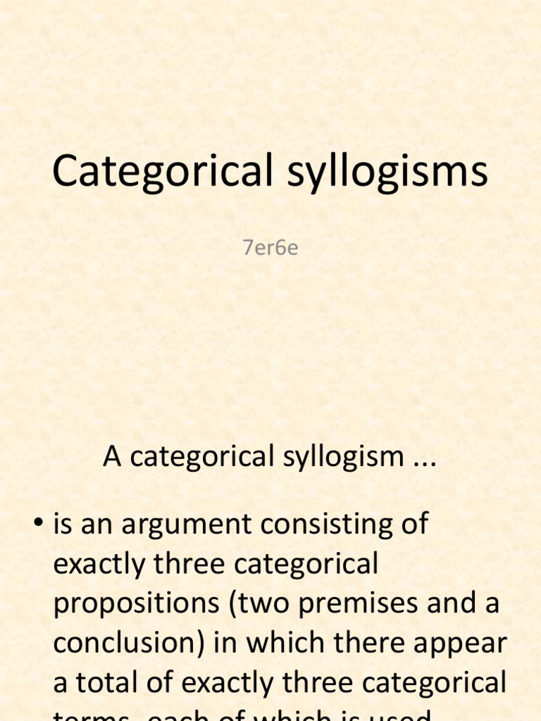 05 Terms in Categorical Syllogisms Revised.. | PDF | Reasoning ...