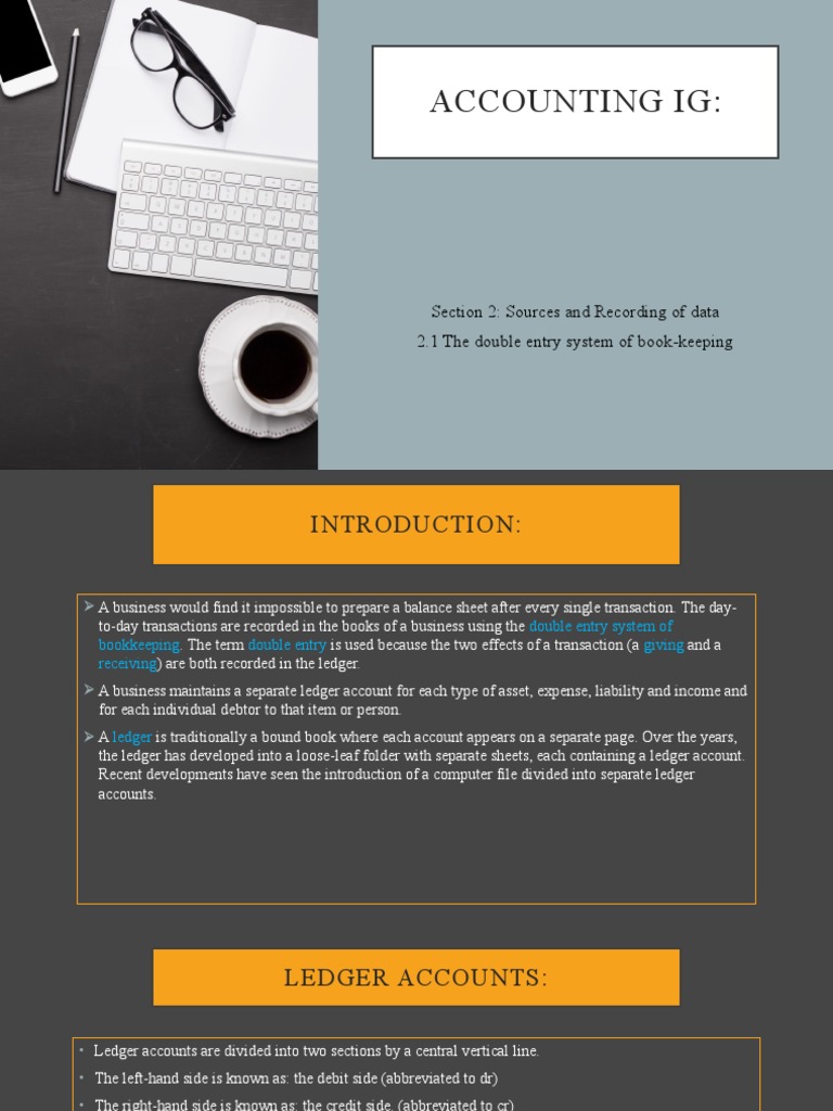 Accounting IG Section 2.1 The Double Entry System of Book-Keeping Part 1 of 2 | PDF | Debits And ...