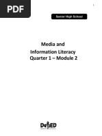 Media and Information Literacy: Quarter 2 - Module 1 Week 1 | PDF ...