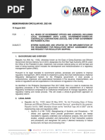 ARTA MC No. 2021-09 - Issuance of The Whole of Governemnt Reengineering ...
