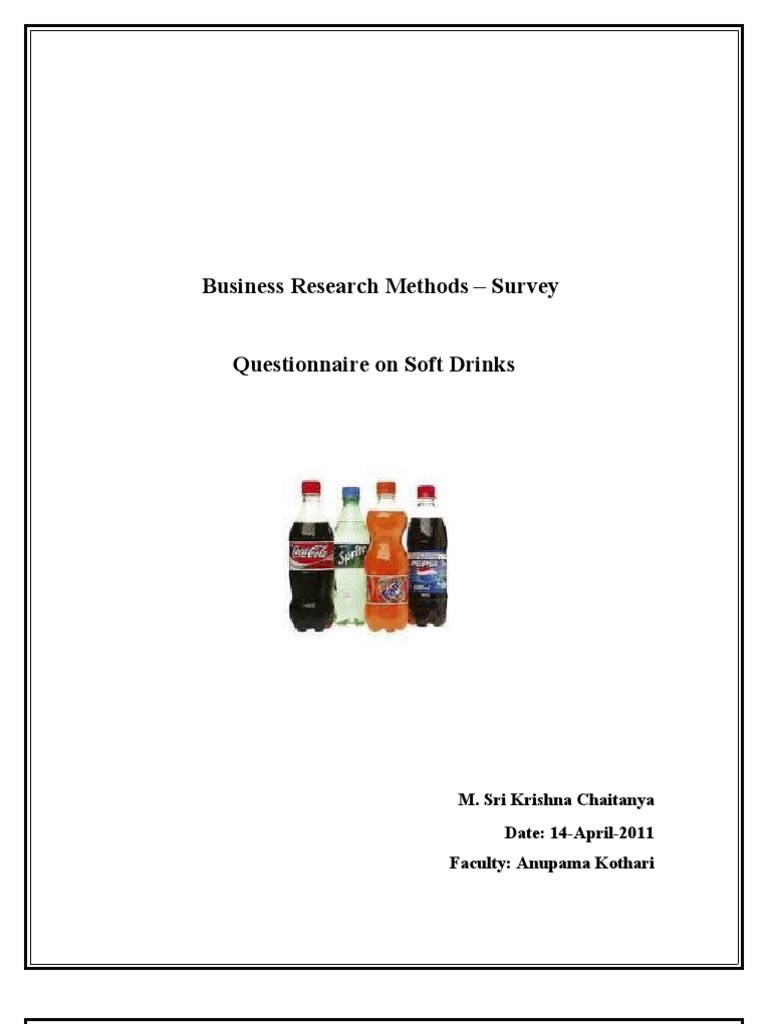 Soft Drinks Consumption Survey | PDF | Soft Drink | Drink