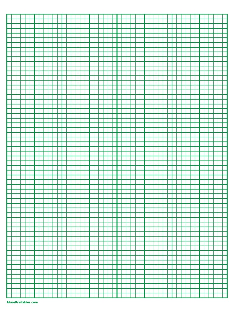 6 Squares Per Inch Green Graph Paper Letter | PDF