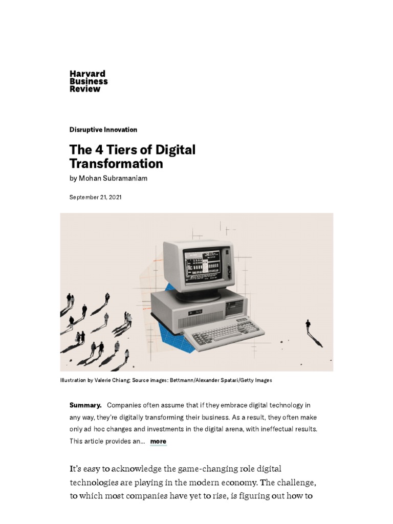 Four Tiers of Digital Transformation - HWR | PDF | Internet Of Things