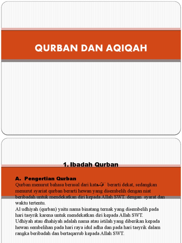 Qurban Dan Aqiqah | PDF