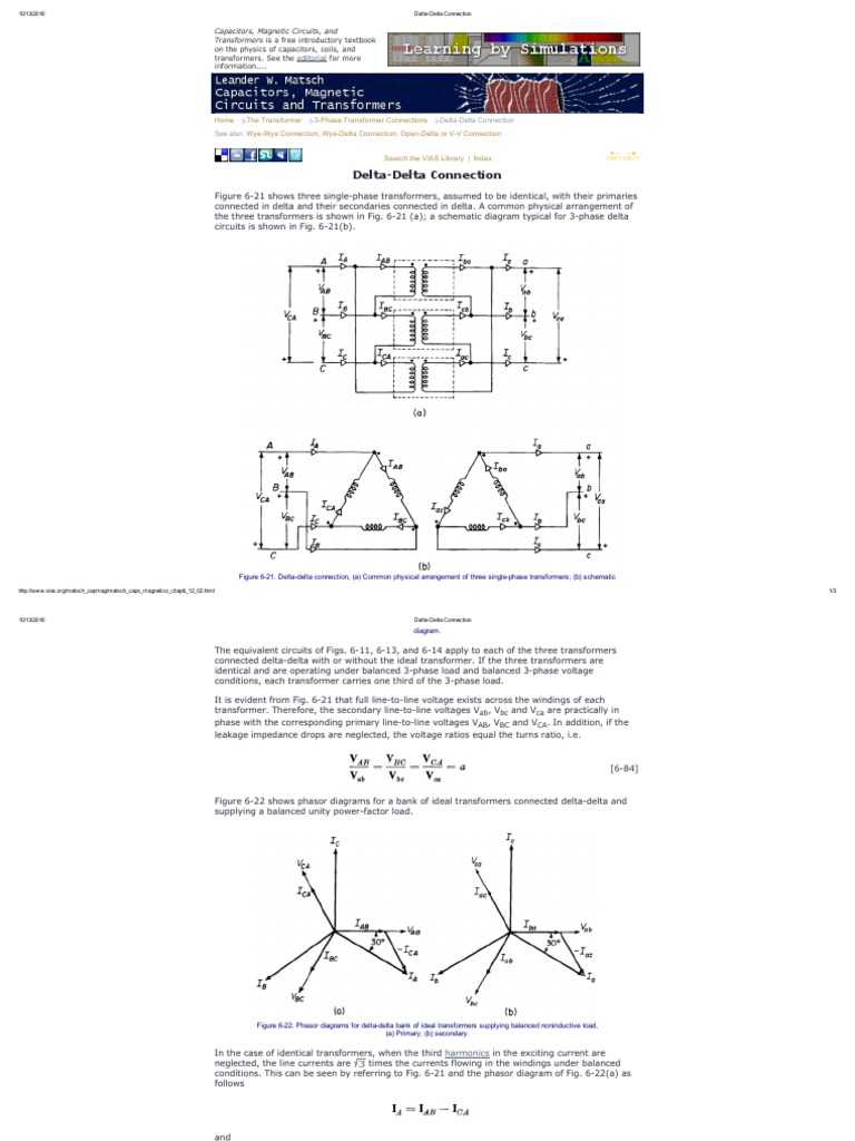 Delta Delta Connection | PDF | Transformer | Force