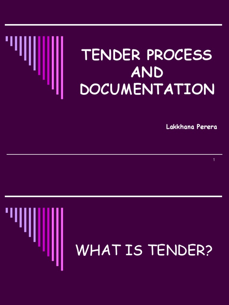 5.tender Process N Documentation | PDF | Procurement | Specification ...