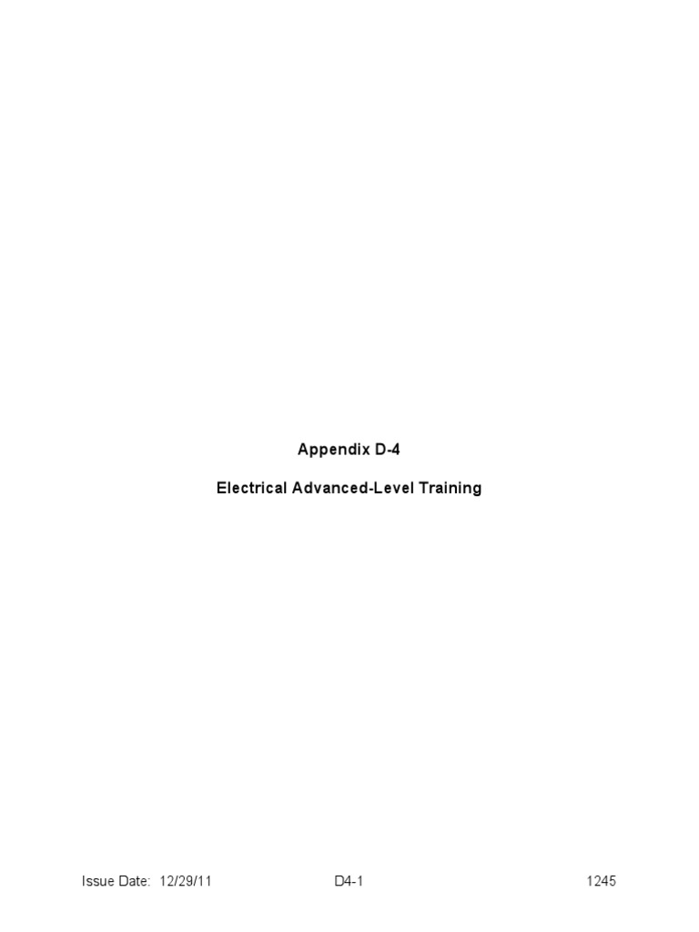 Electrical Advanced-Level Training | PDF | Power Supply | Relay