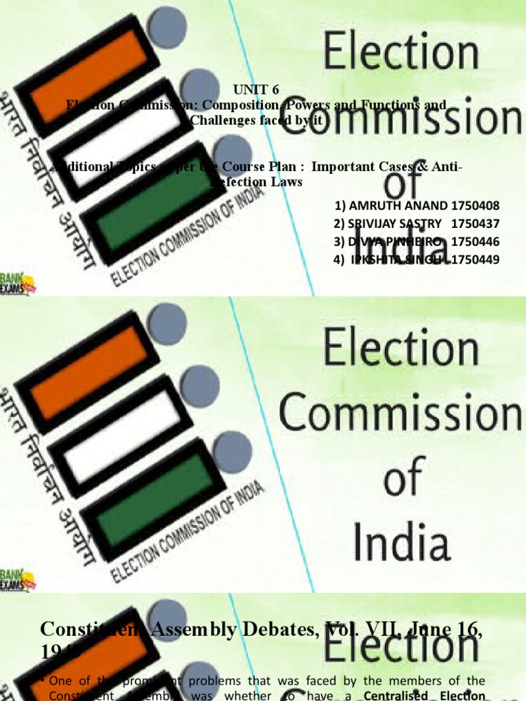 Election Commission: Composition, Powers, Functions and Challenges ...