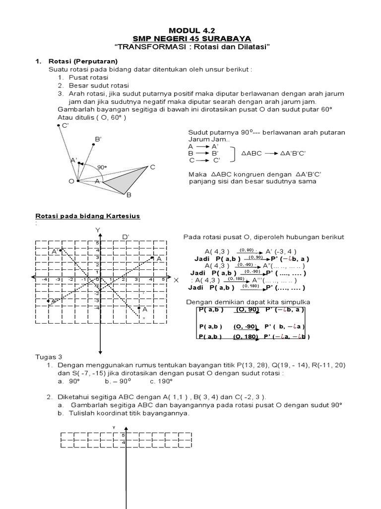 Rumus dan Contoh Rotasi 180 Derajat | PDF | Metode & Bahan Ajar